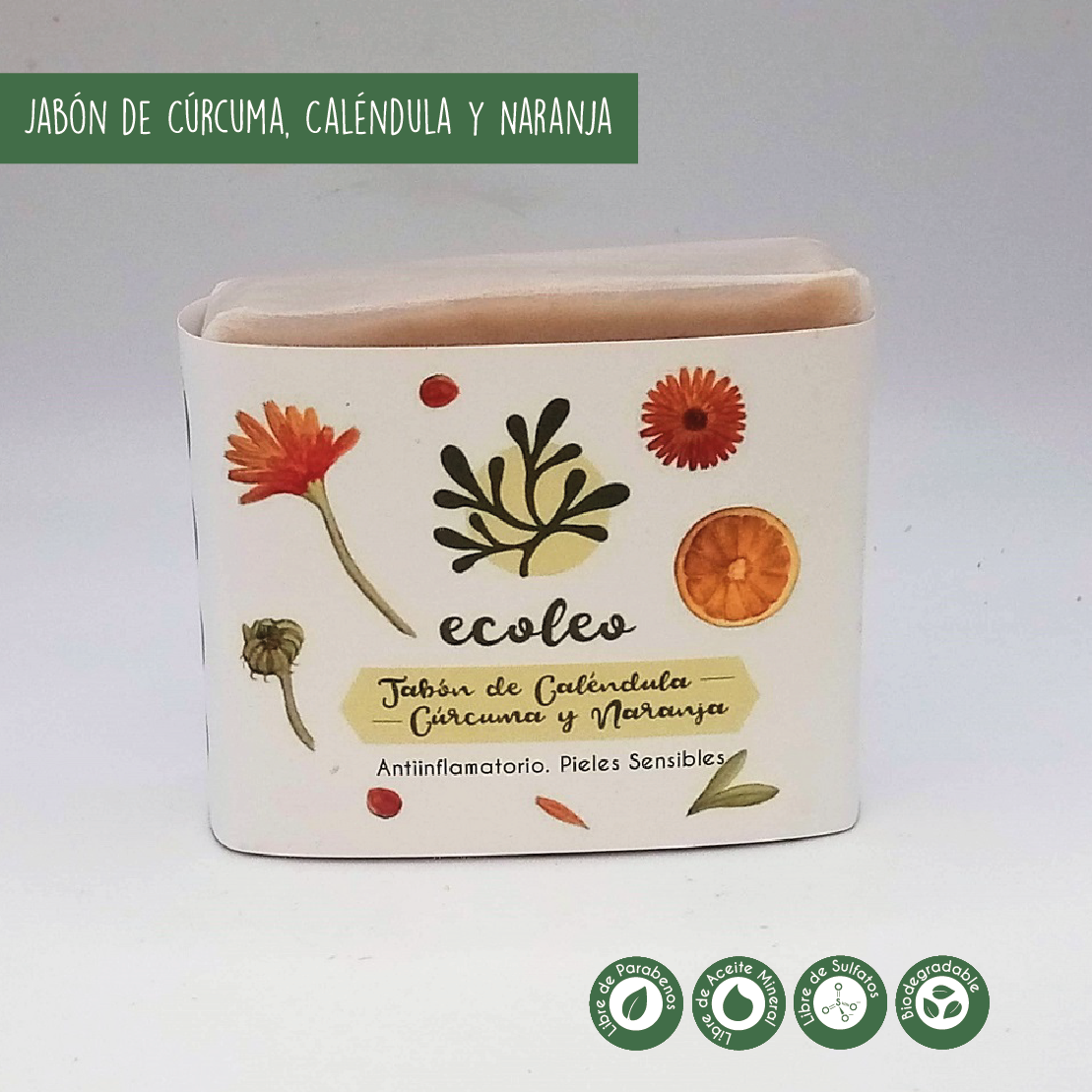 Jabón de Cúrcuma y Caléndula | ECOLEO